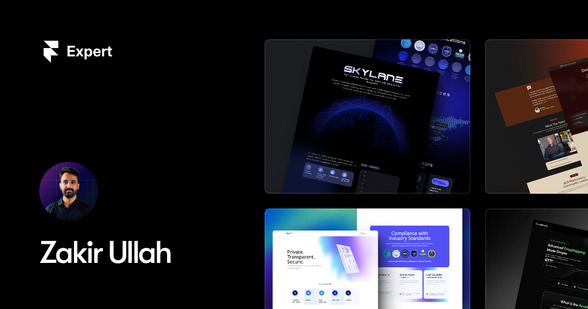 Zakir Ullah — Web Design Freelancer on Framer Experts